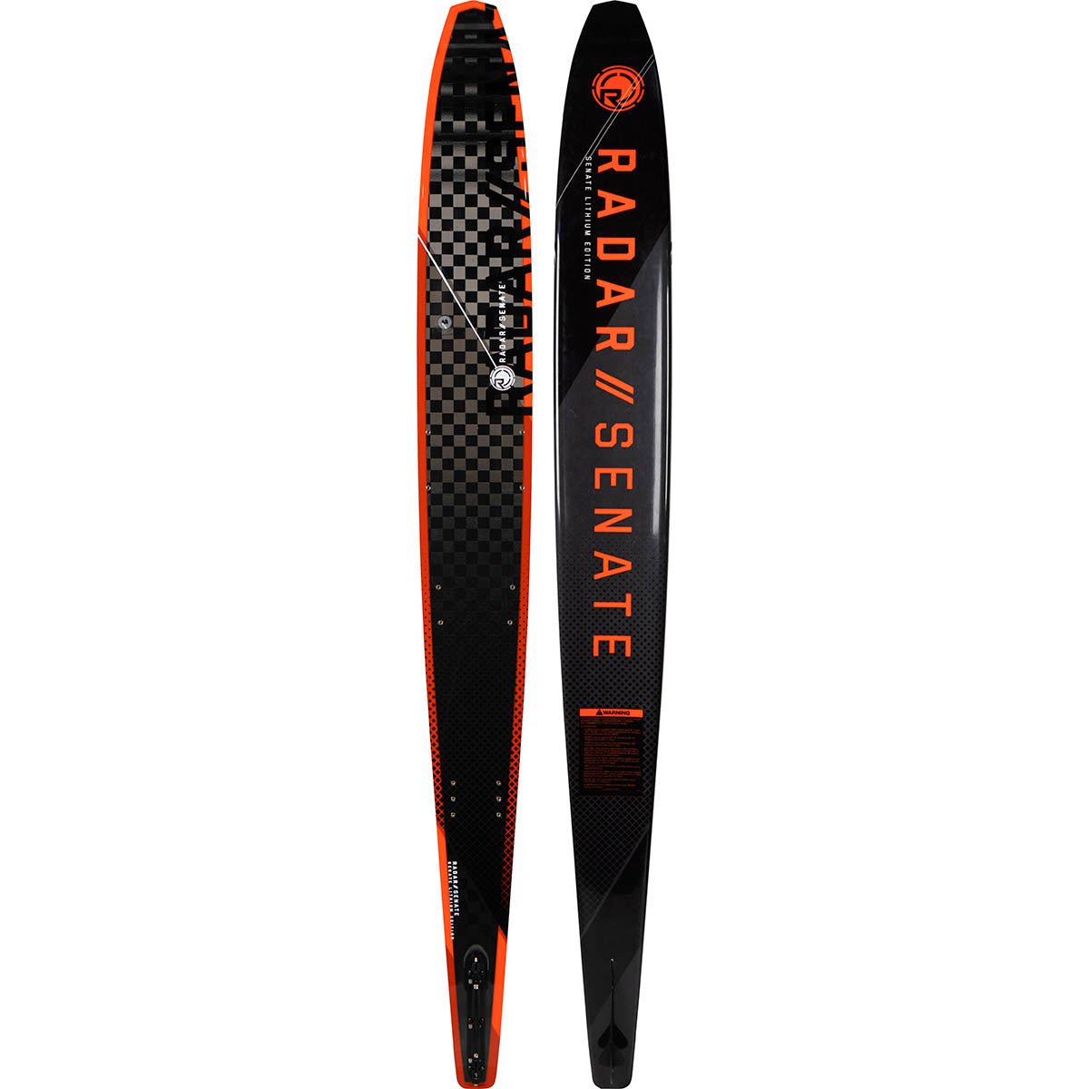 Radar Lithium Senate Water Ski Carbon / Black / Orange 2021 | BoardCo