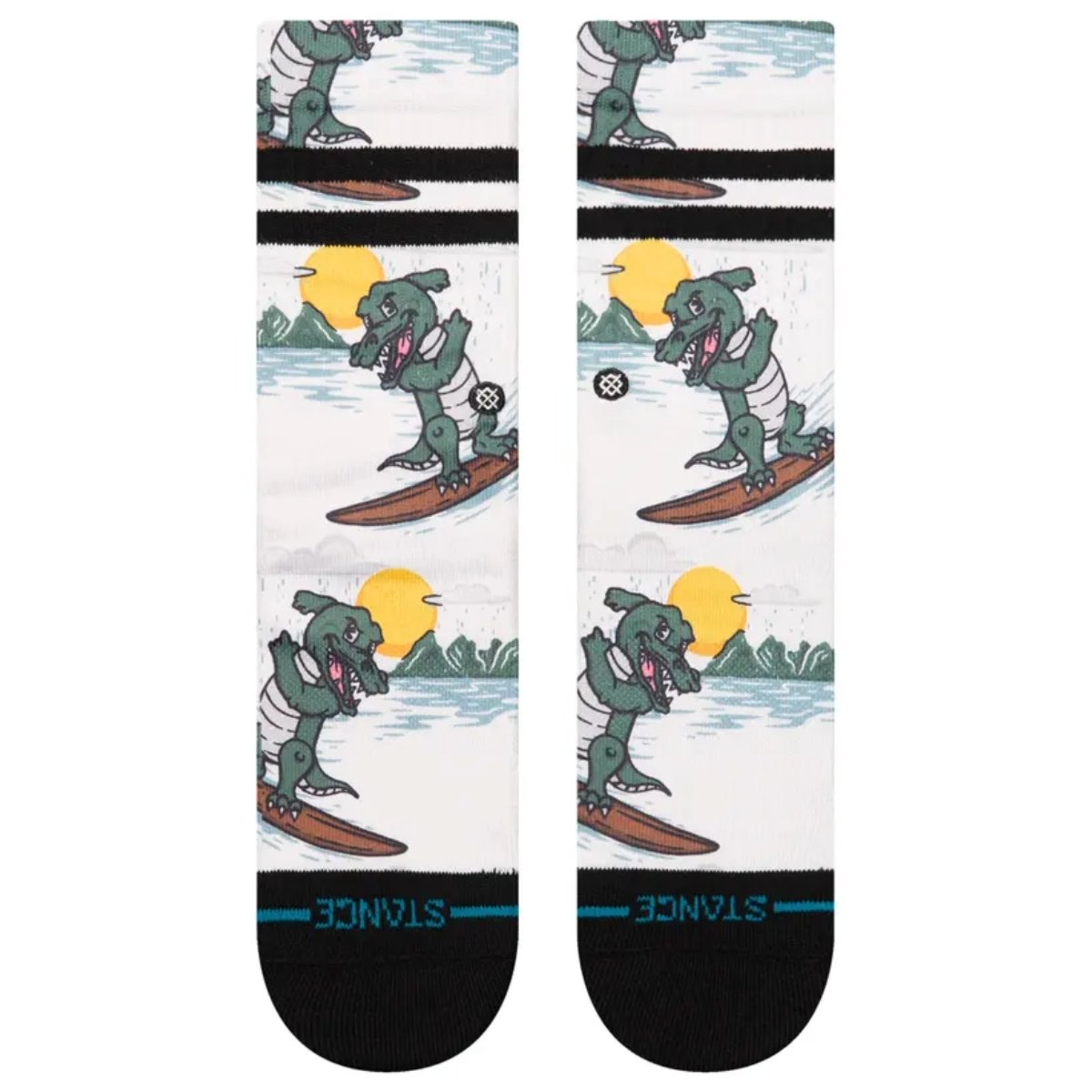 Stance Party Wave Crew Kids Socks in Off White