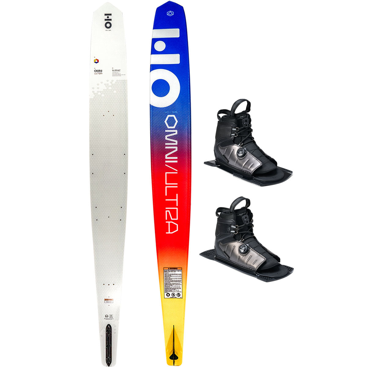 HO Omni Ultra White Wide Water Ski Package – Double Stance ATOP Boots ...