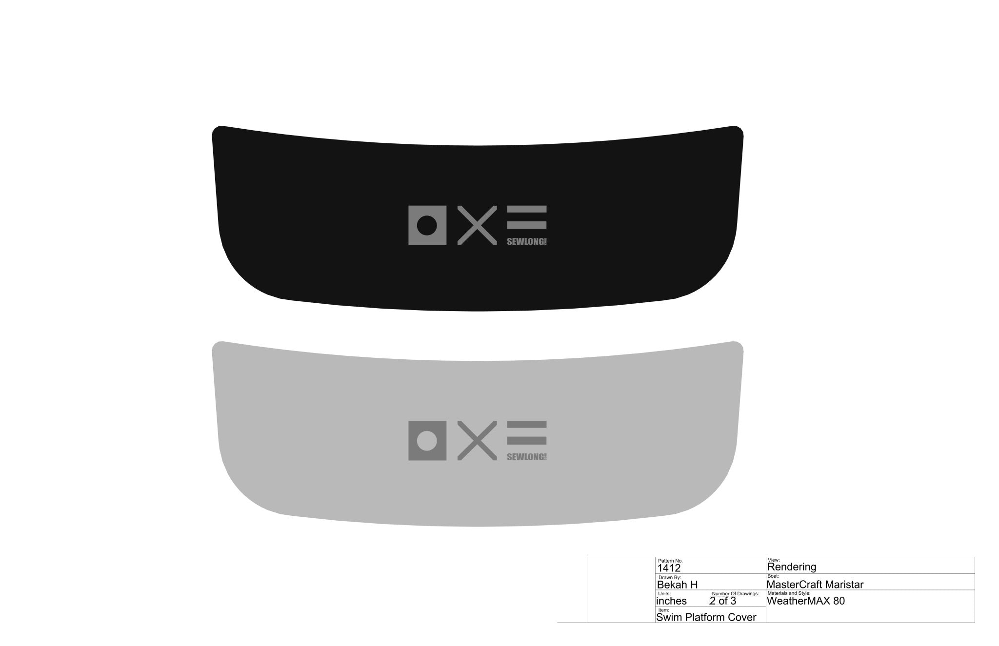 MasterCraft Small Round Swim Platform Cover