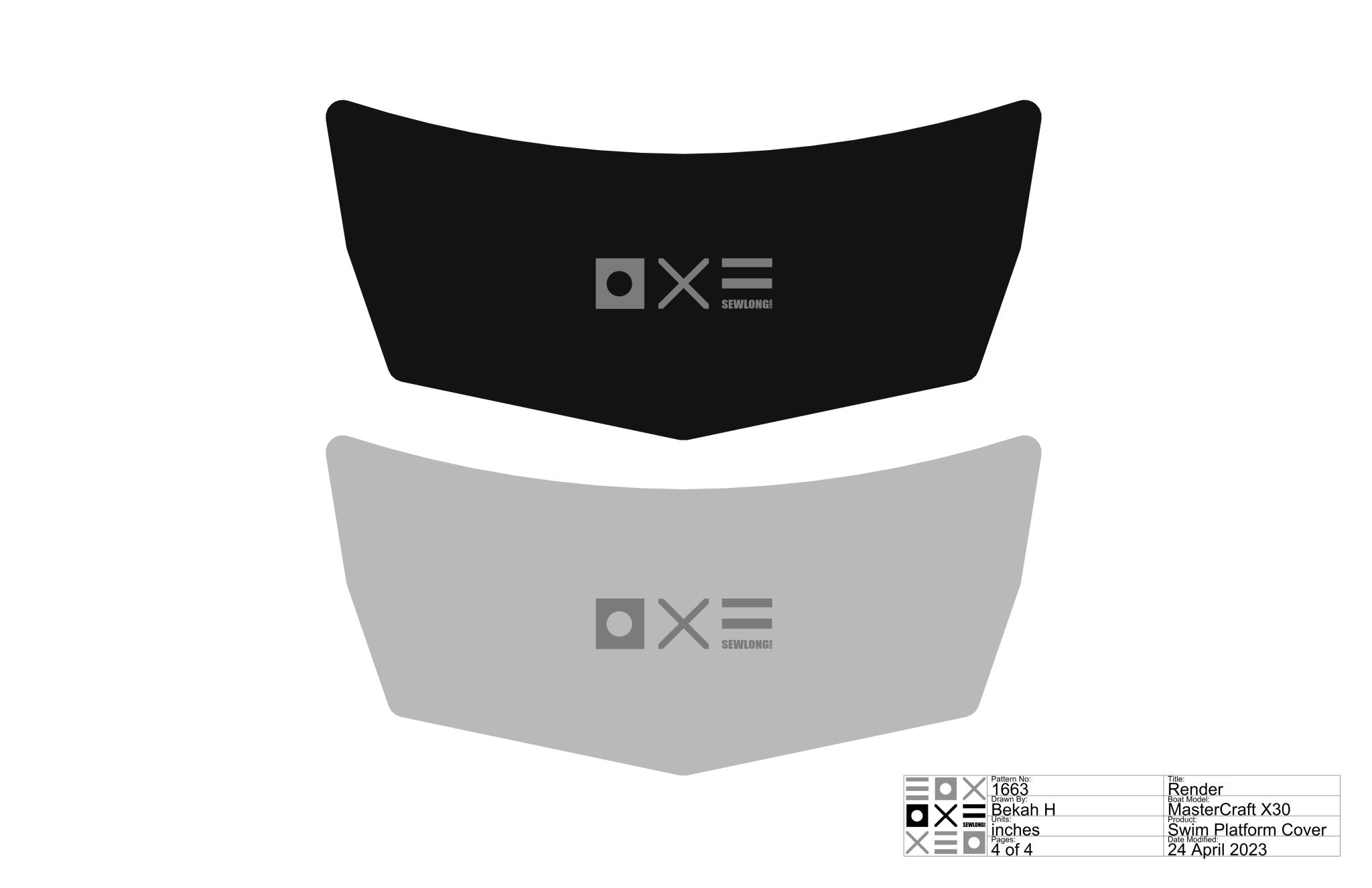 MasterCraft Waterfall Swim Platform Cover