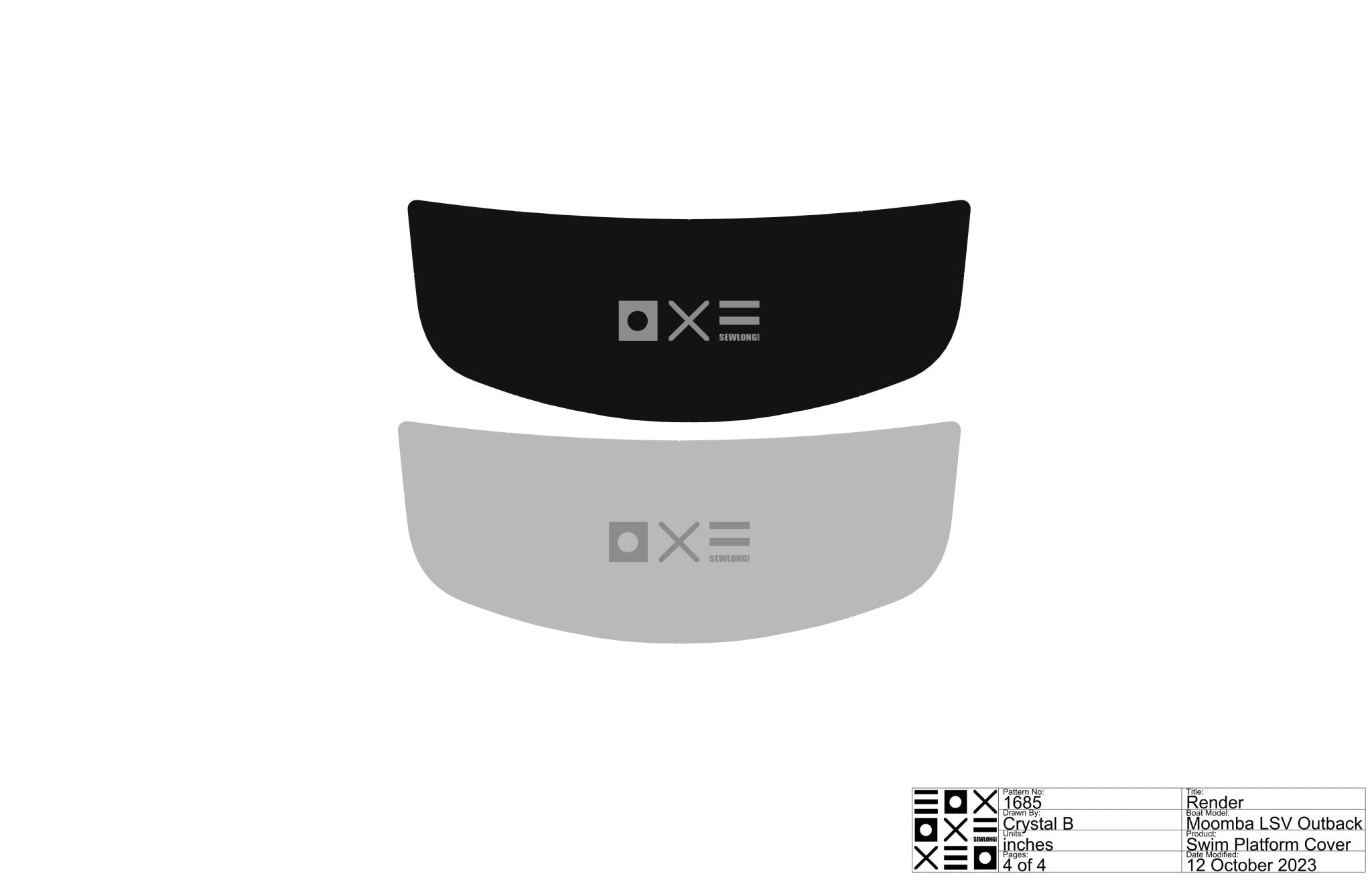 Moomba LSV-Outback Swim Platform Cover