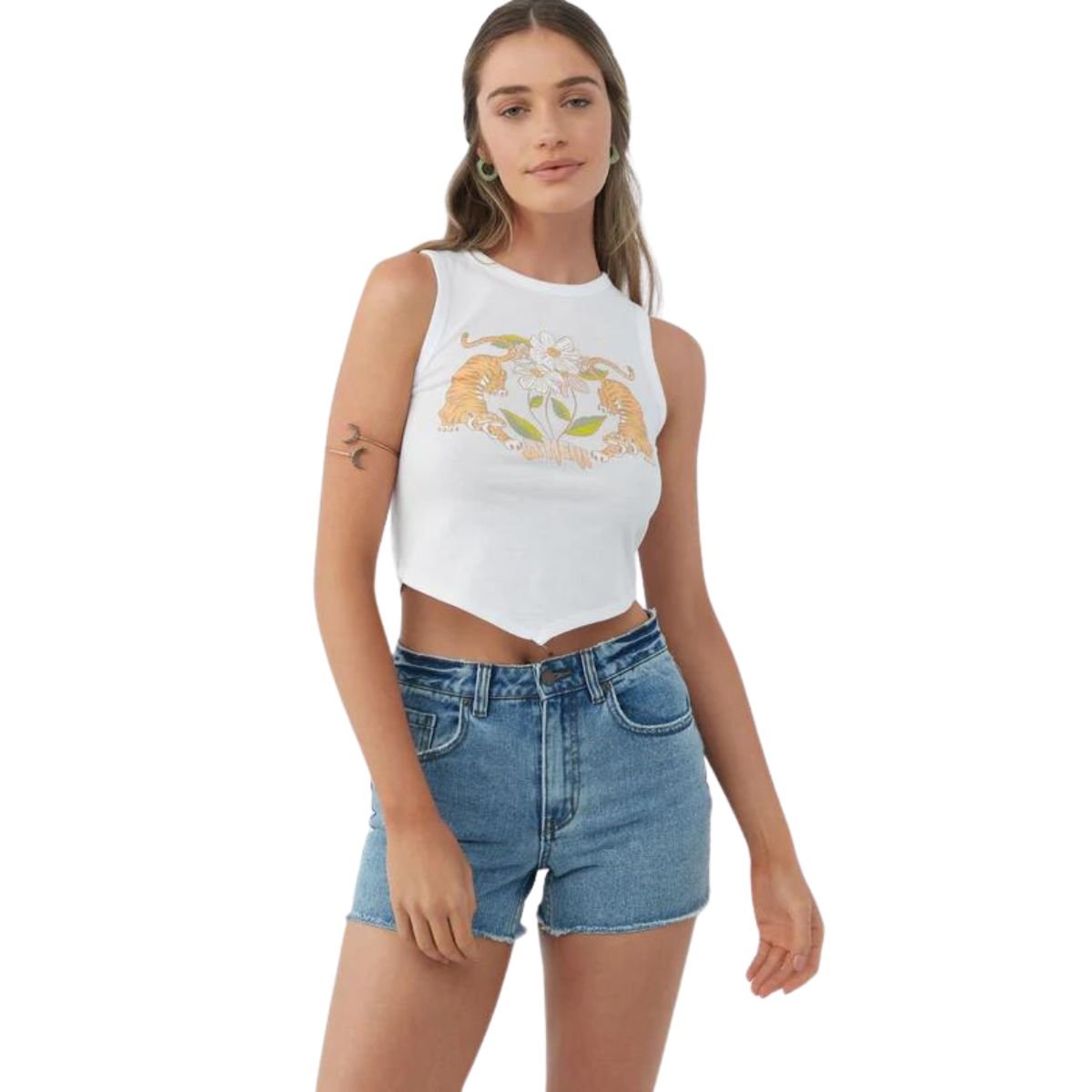 O'Neill Good Luck Tigers Tank in White – BoardCo