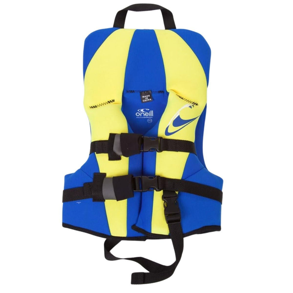 O'Neill Infant Reactor FZ USCG Life Vest in Pacific Blue/Yellow