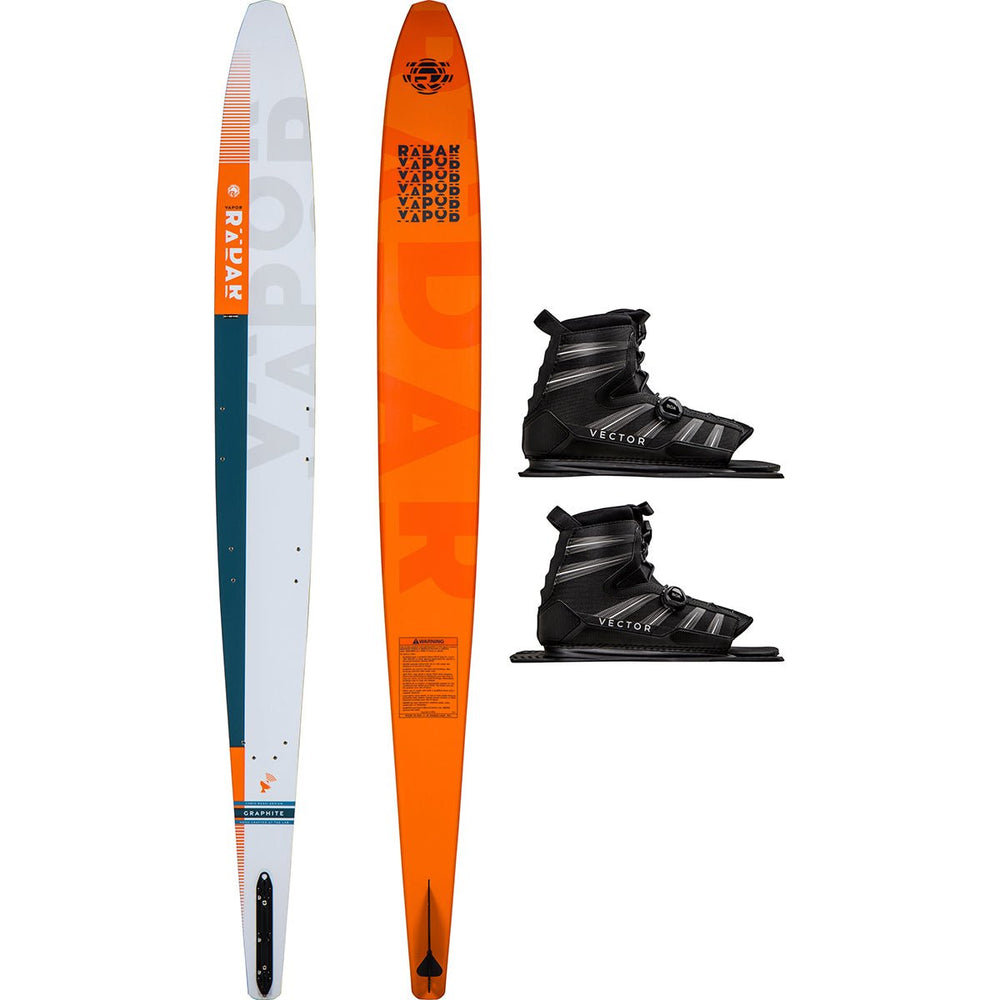 Radar Graphite Vapor w/ Double Vector BOA Water Ski Package | BoardCo