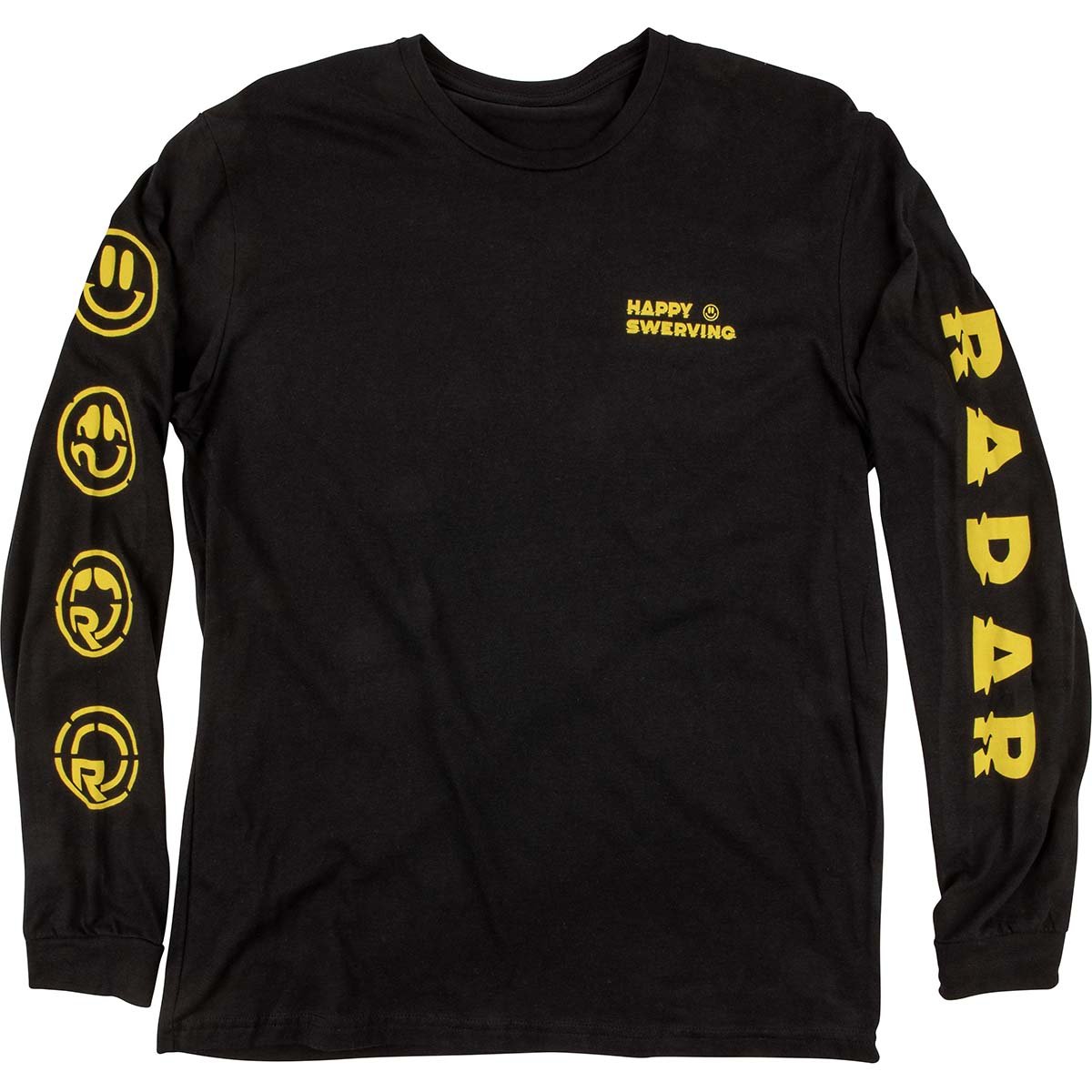 Radar Happy Swerving Long Sleeve Tee in Black | BoardCo